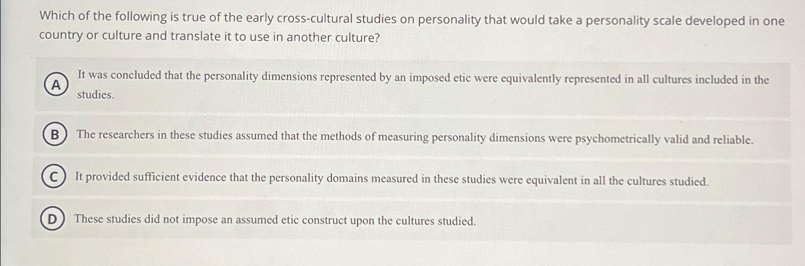 Solved Which of the following is true of the early | Chegg.com