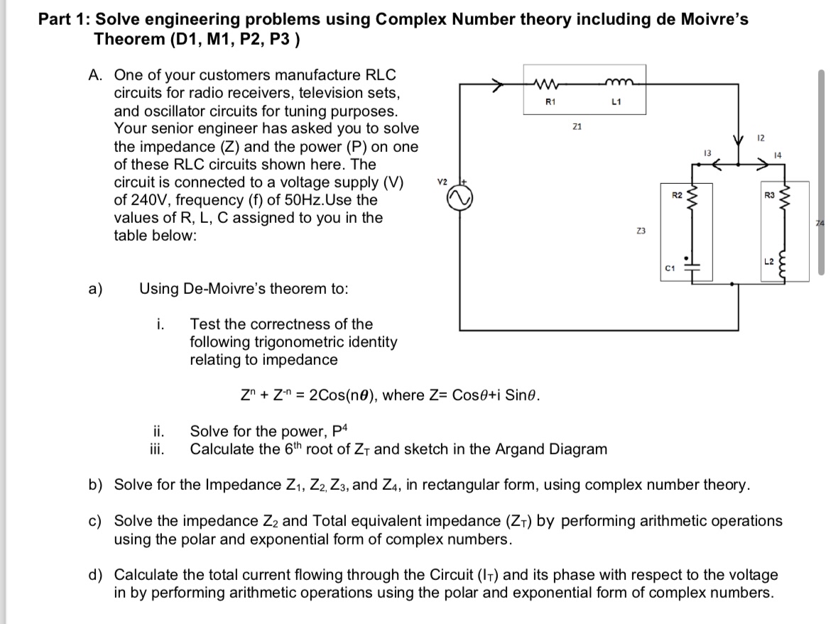 Solved Part 1: Solve engineering problems using Complex | Chegg.com