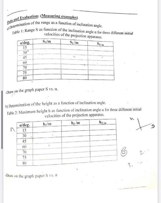 Solved EXPERIMENT -4 Motion In Two Dimensions Projectiles | Chegg.com