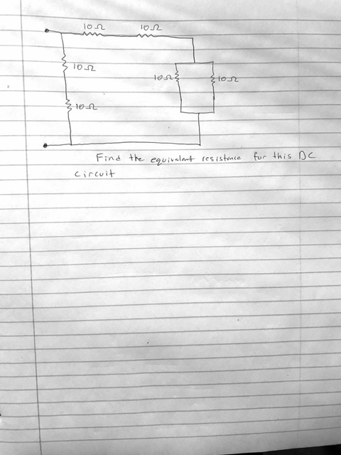 Solved Find the equiralent resistance for this DCcircuit. | Chegg.com Solved Find the equiralent resistance for this DCcircuit. | Chegg.com