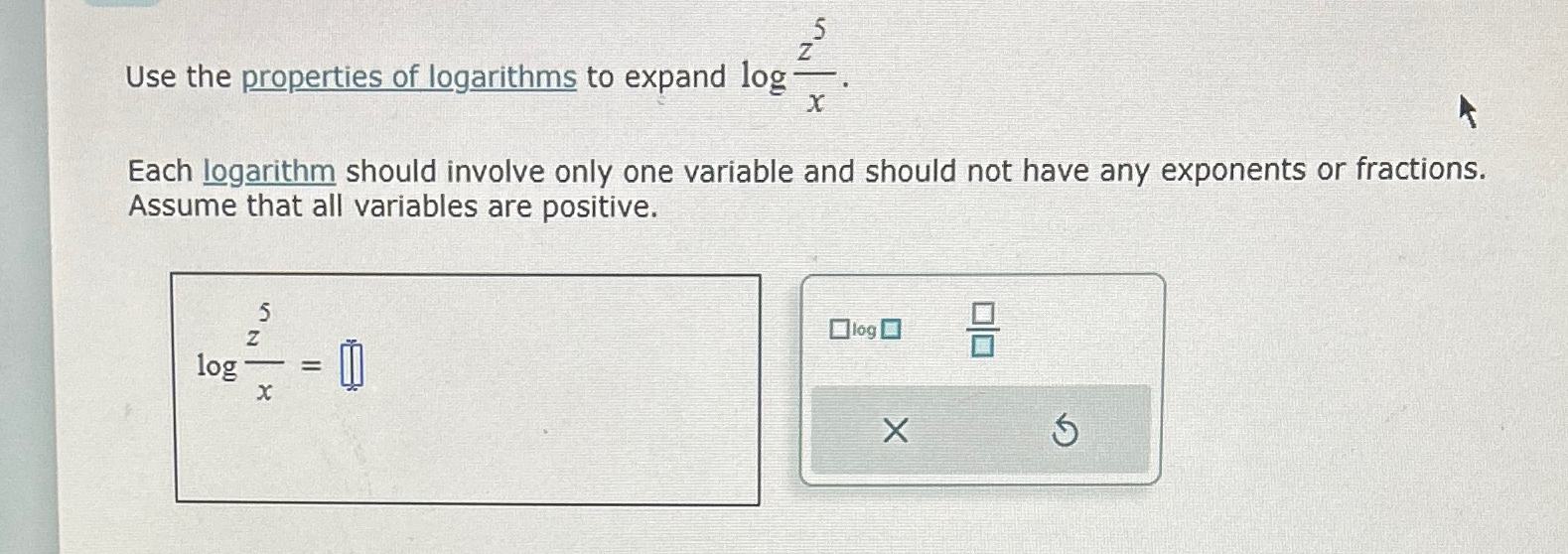 Solved Use the properties of logarithms to expand | Chegg.com