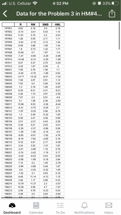 Problem 3 (A Real Data Application). Recall in the | Chegg.com