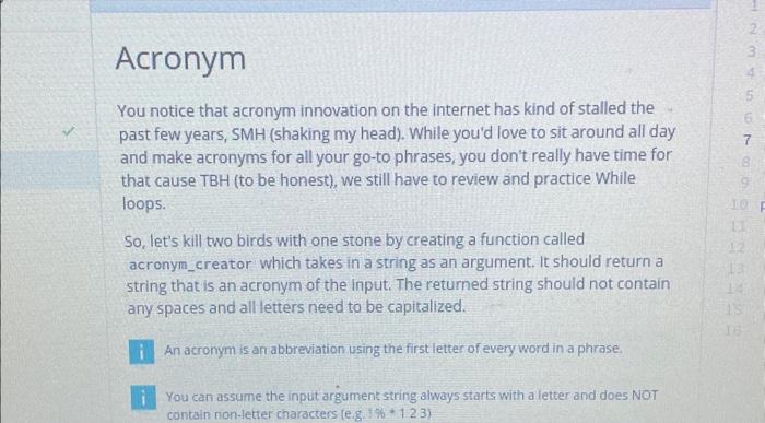 Solved Acronym You notice that acronym innovation on the | Chegg.com