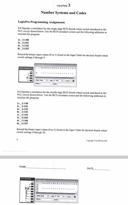 CHAPTER 3 Number Systems and Codes LogixPro | Chegg.com