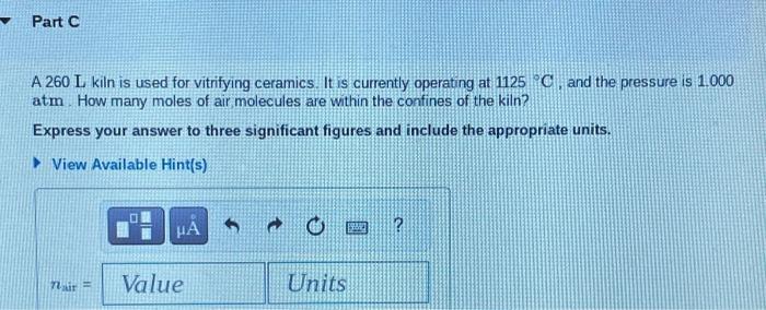 Solved A 260 L kiln is used for vitrifying ceramics. It is | Chegg.com