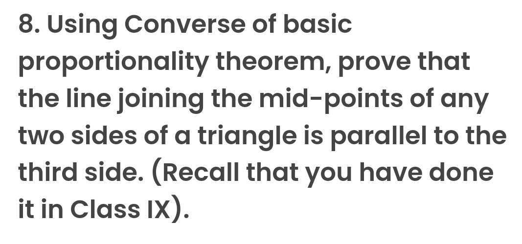 Solved Using Converse of basic proportionality theorem, | Chegg.com