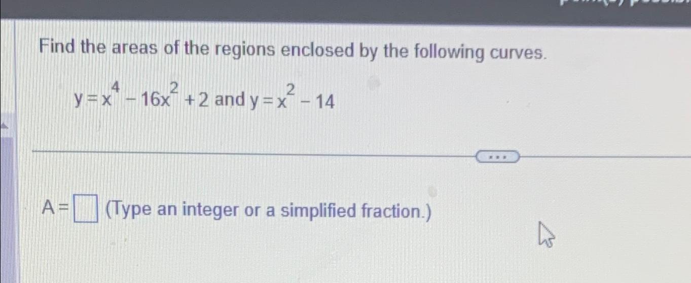Solved Find the areas of the regions enclosed by the | Chegg.com