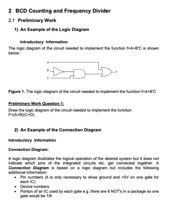 Solved 2 BCD Counting and Frequency Divider 2.1 Preliminary | Chegg.com
