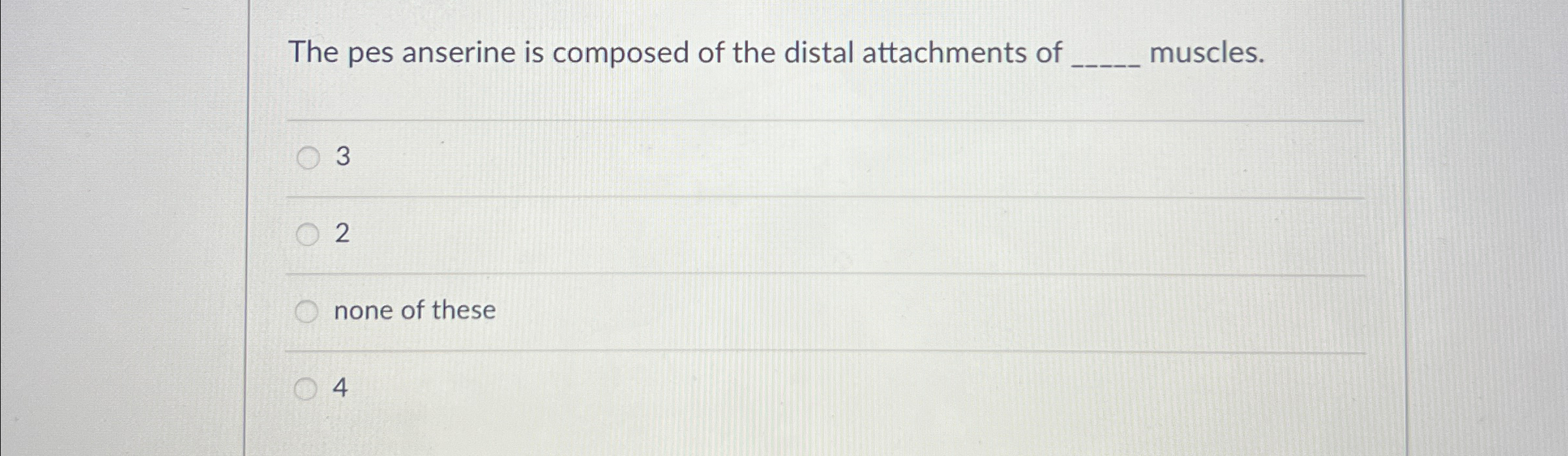 Solved The pes anserine is composed of the distal | Chegg.com