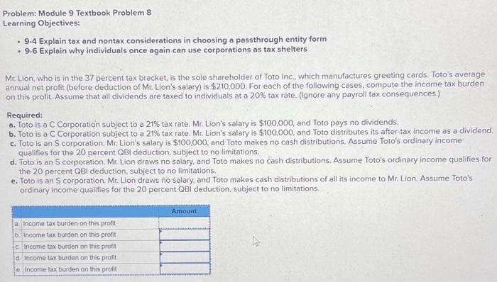 Solved Problem: Module 9 Textbook Problem 8 Learning | Chegg.com Solved Problem: Module 9 Textbook Problem 8 Learning | Chegg.com