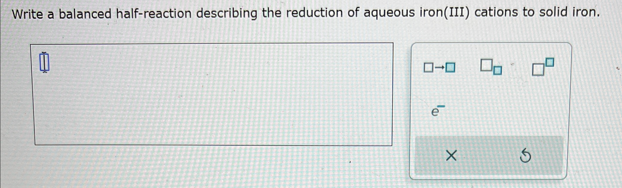 Solved Write a balanced half-reaction describing the | Chegg.com