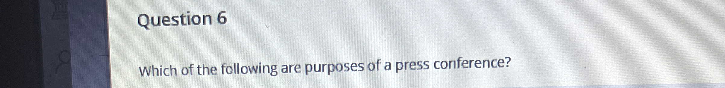 Solved Question 6Which of the following are purposes of a | Chegg.com