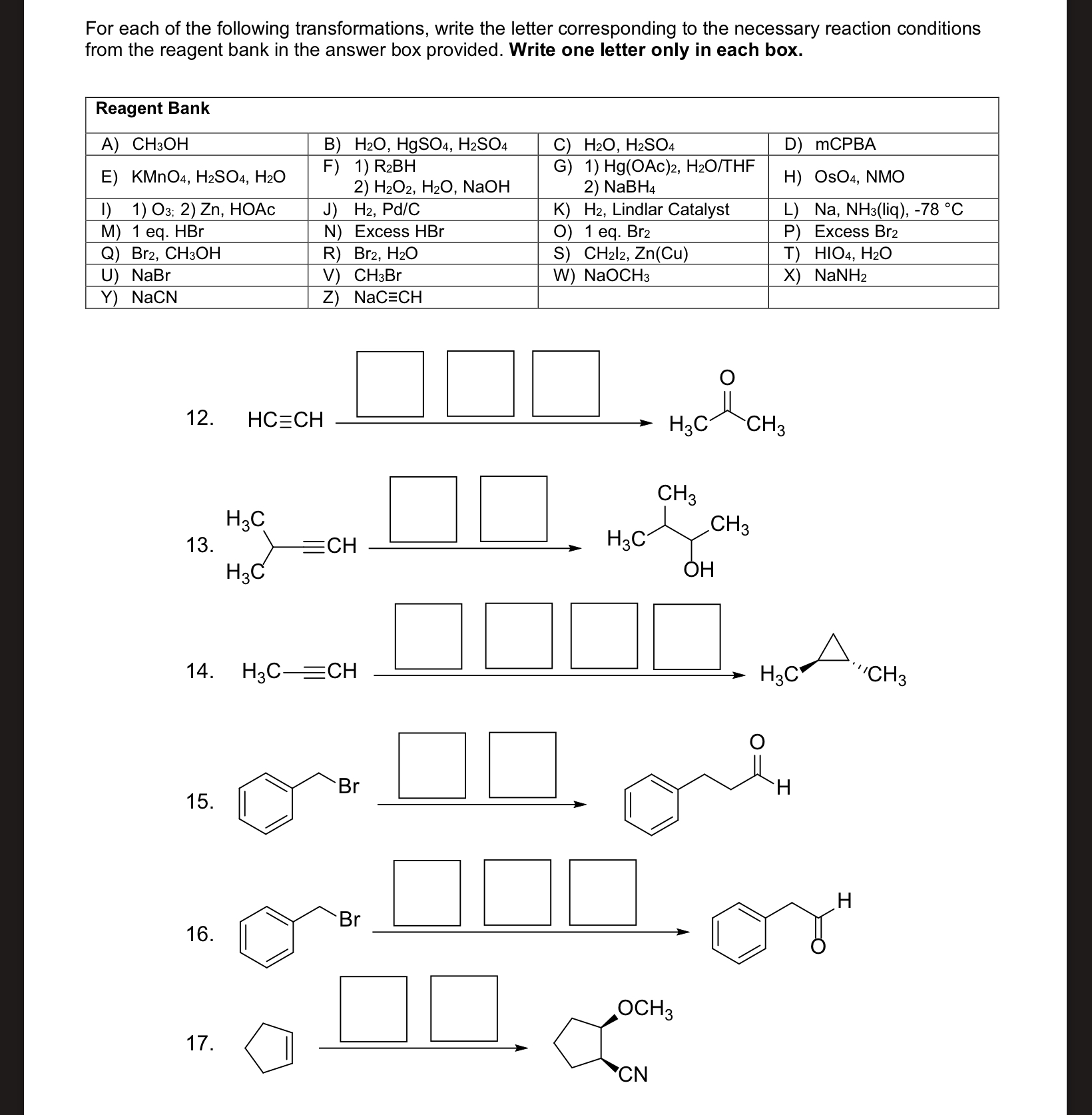 Solved For each of the following transformations, write the | Chegg.com