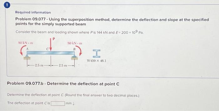 Solved Required information Problem 09.077 - Using the | Chegg.com
