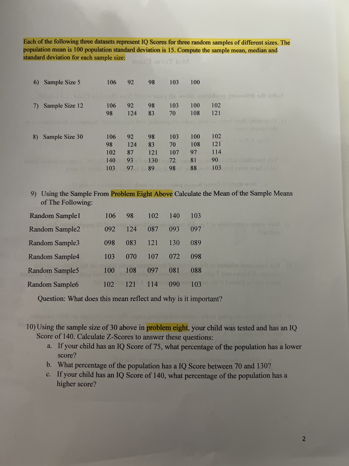 Solved (Using Excel) ﻿Each of the following three datasets | Chegg.com