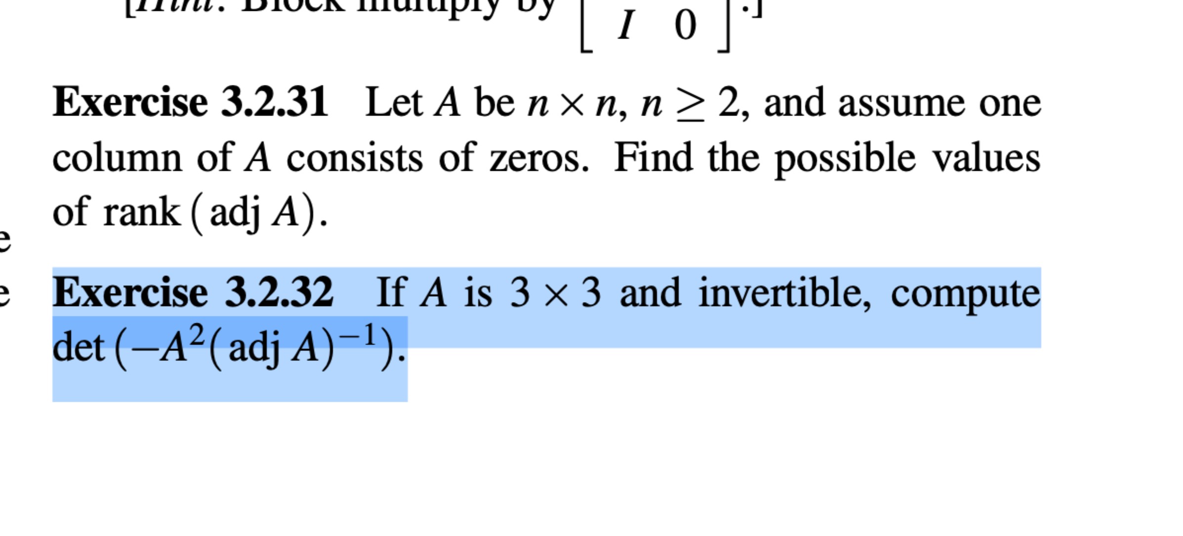 Solved Exercise 3.2.32 If A is 3×3 and invertible, | Chegg.com Solved Exercise 3.2.32 If A is 3×3 and invertible, | Chegg.com