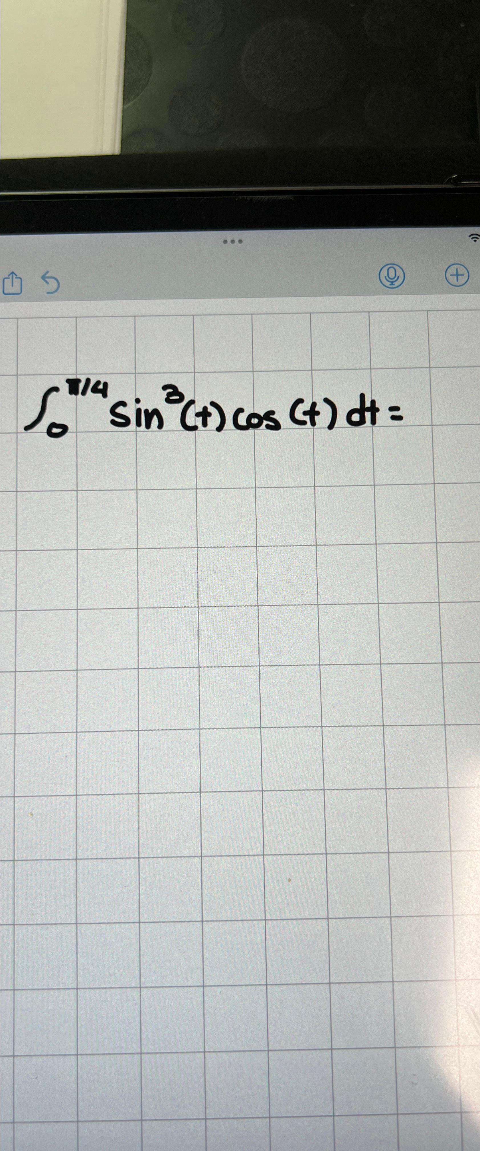 Solved ∫0π4sin3(t)cos(t)dt= | Chegg.com
