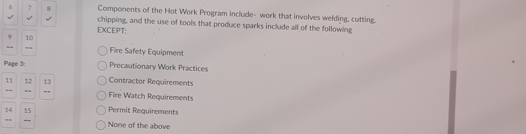 Solved --Components of the Hot Work Program include- ﻿work | Chegg.com