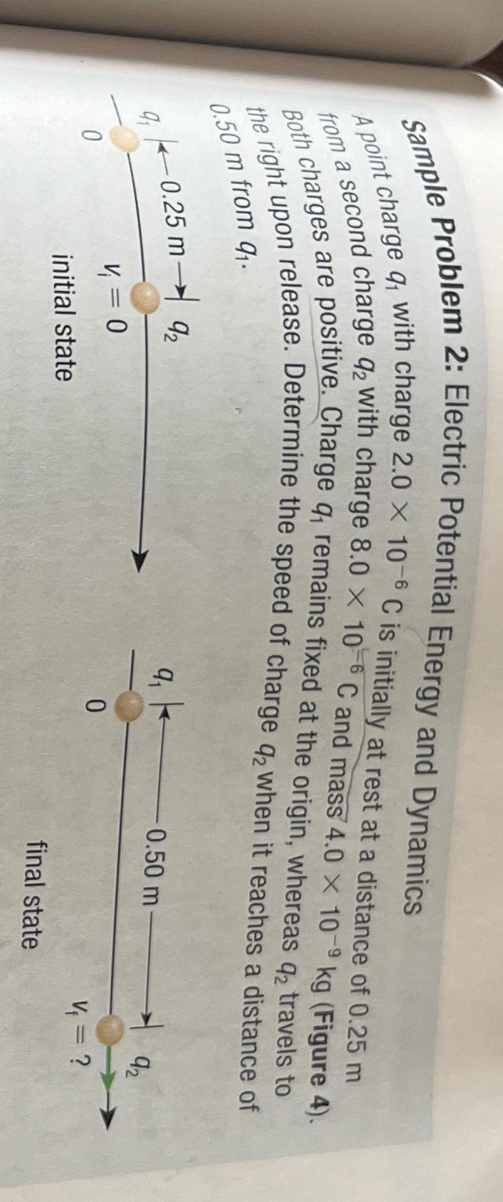 Solved sample Problem 2: Electric Potential Energy and | Chegg.com