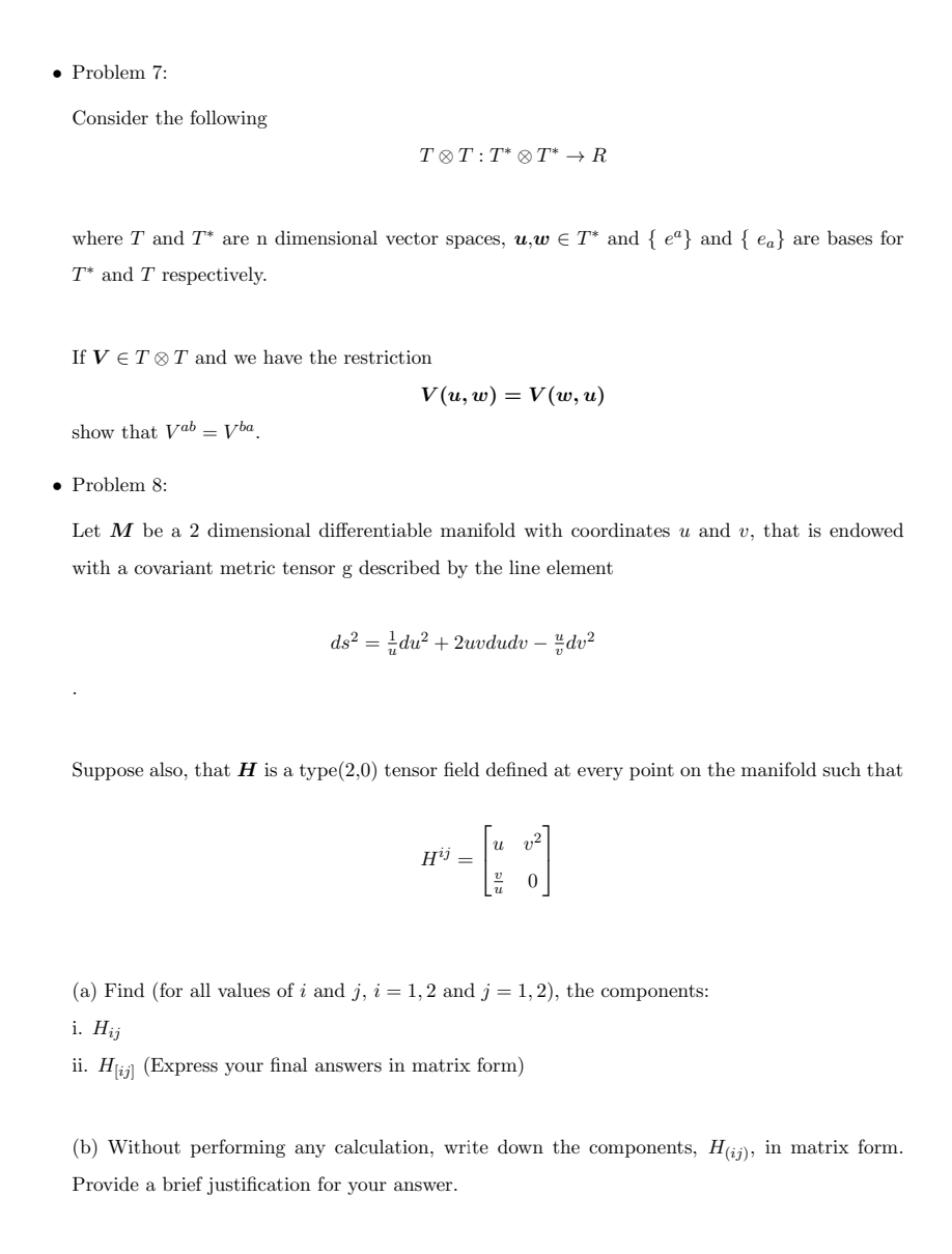 Solved Problem 7:Consider the followingToxT:T**oxT**→Rwhere | Chegg.com