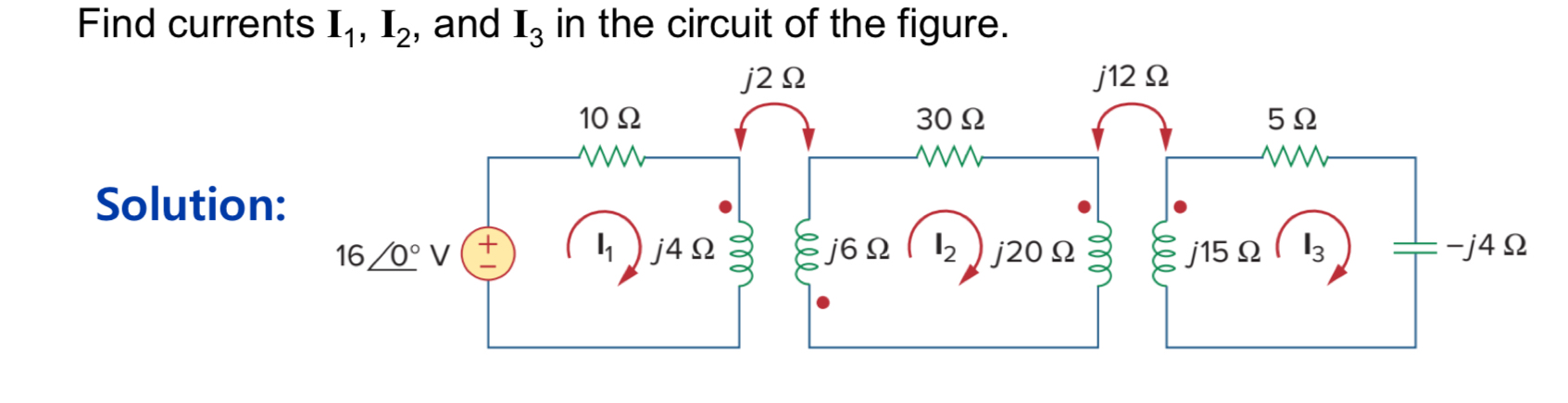 Solved Find currents I1,I2, ﻿and I3 ﻿in the circuit of the | Chegg.com