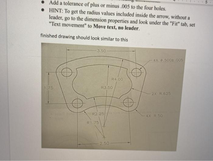 Solved Tolerance in AUTOCAD: Assignment 8 Instructions - | Chegg.com