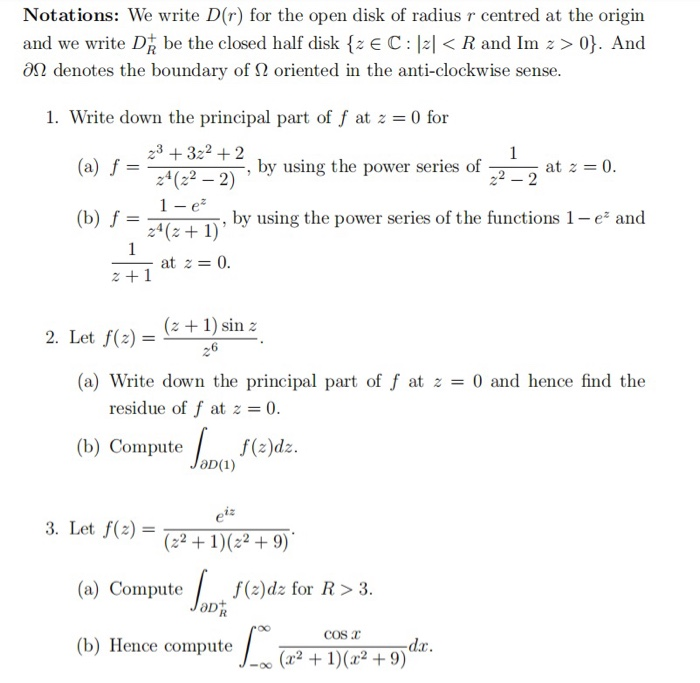 Solved Notations: We write D(r) for the open disk of radius | Chegg.com