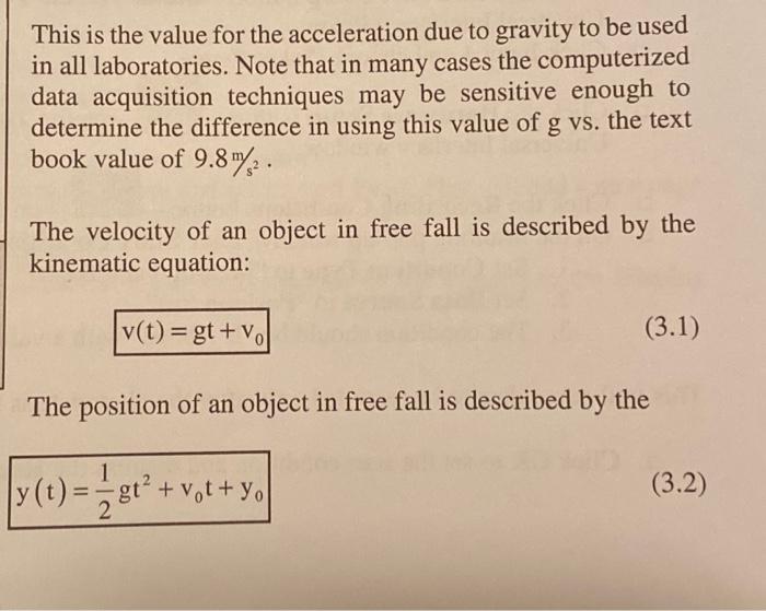 Solved 1. Suppose that a quadratic fit to a position plot | Chegg.com