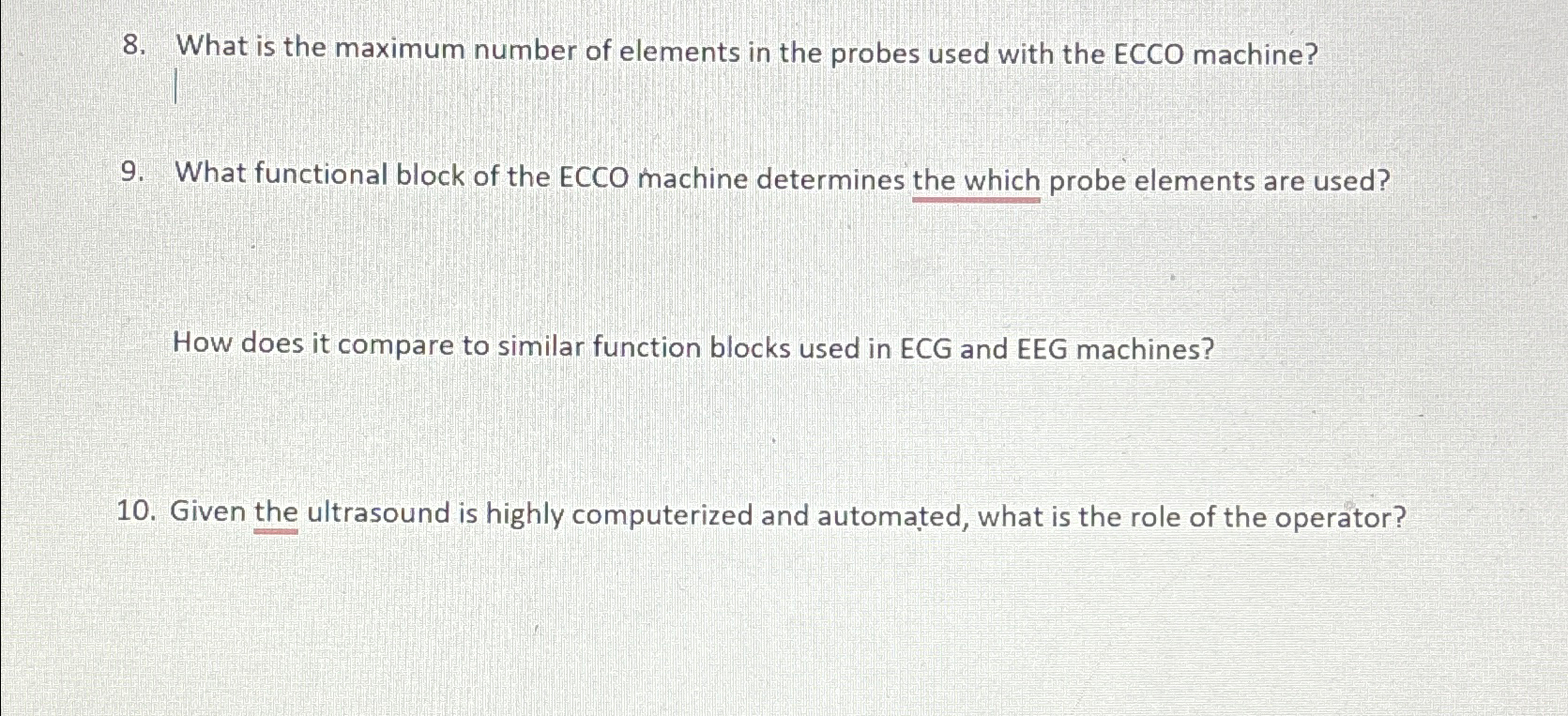 Solved What is the maximum number of elements in the probes | Chegg.com