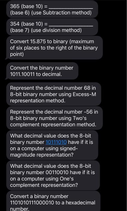 354( base 10)= (base 7) (use division method) Convert | Chegg.com