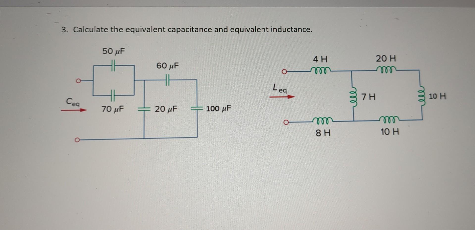 Solved 3. Calculate the equivalent capacitance and | Chegg.com