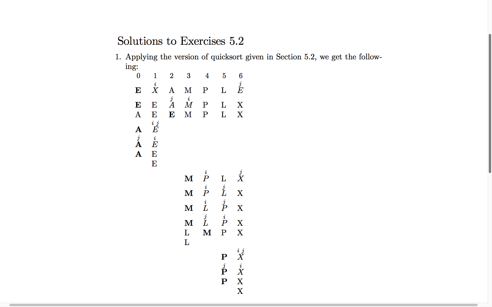 Solved Apply Quicksort algorithm to sort the list | Chegg.com