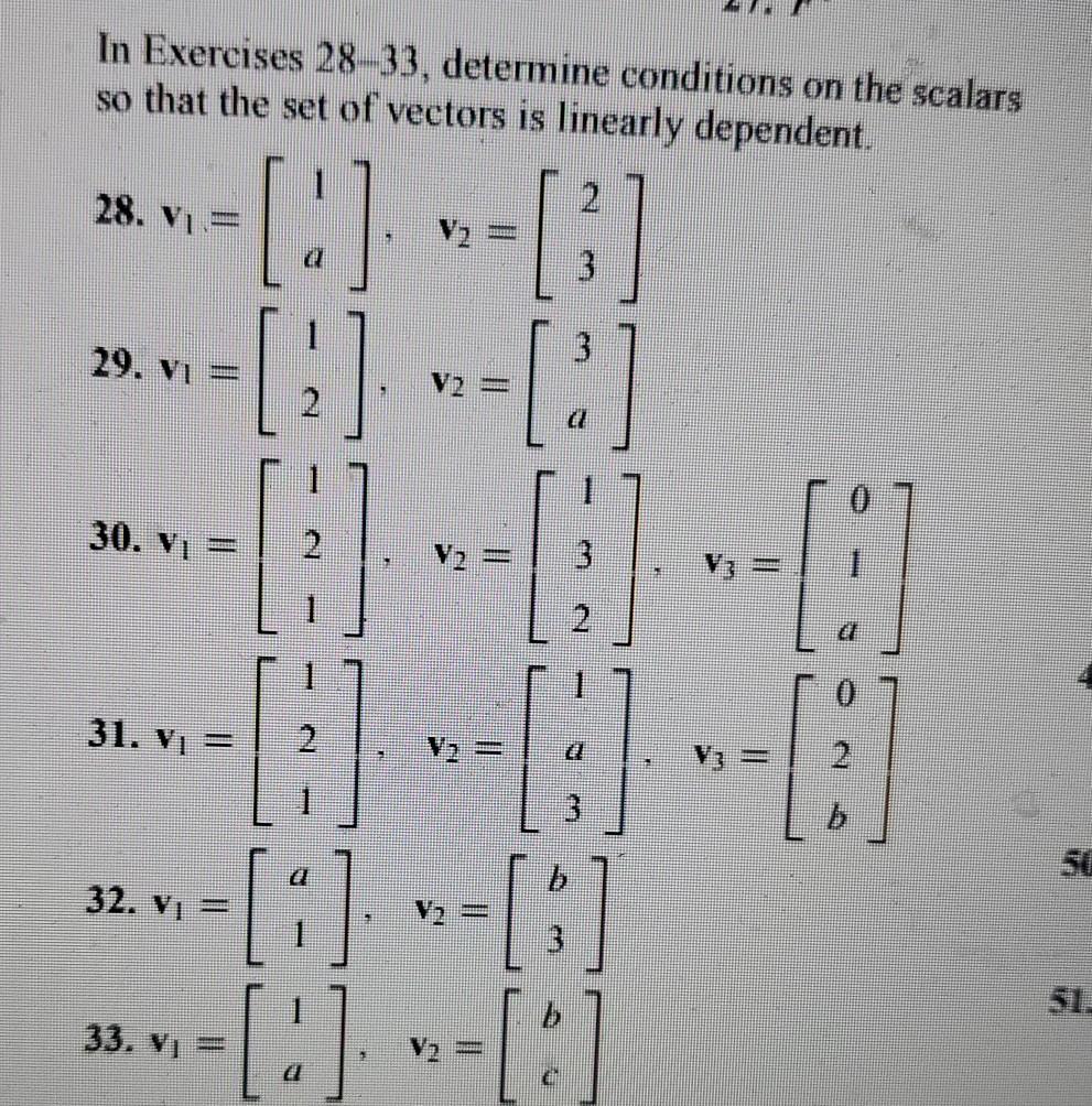 Solved In Exercises 28-33, determine conditions on the | Chegg.com