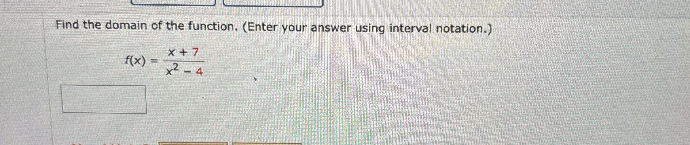 Solved Find the domain of the function. (Enter your answer | Chegg.com