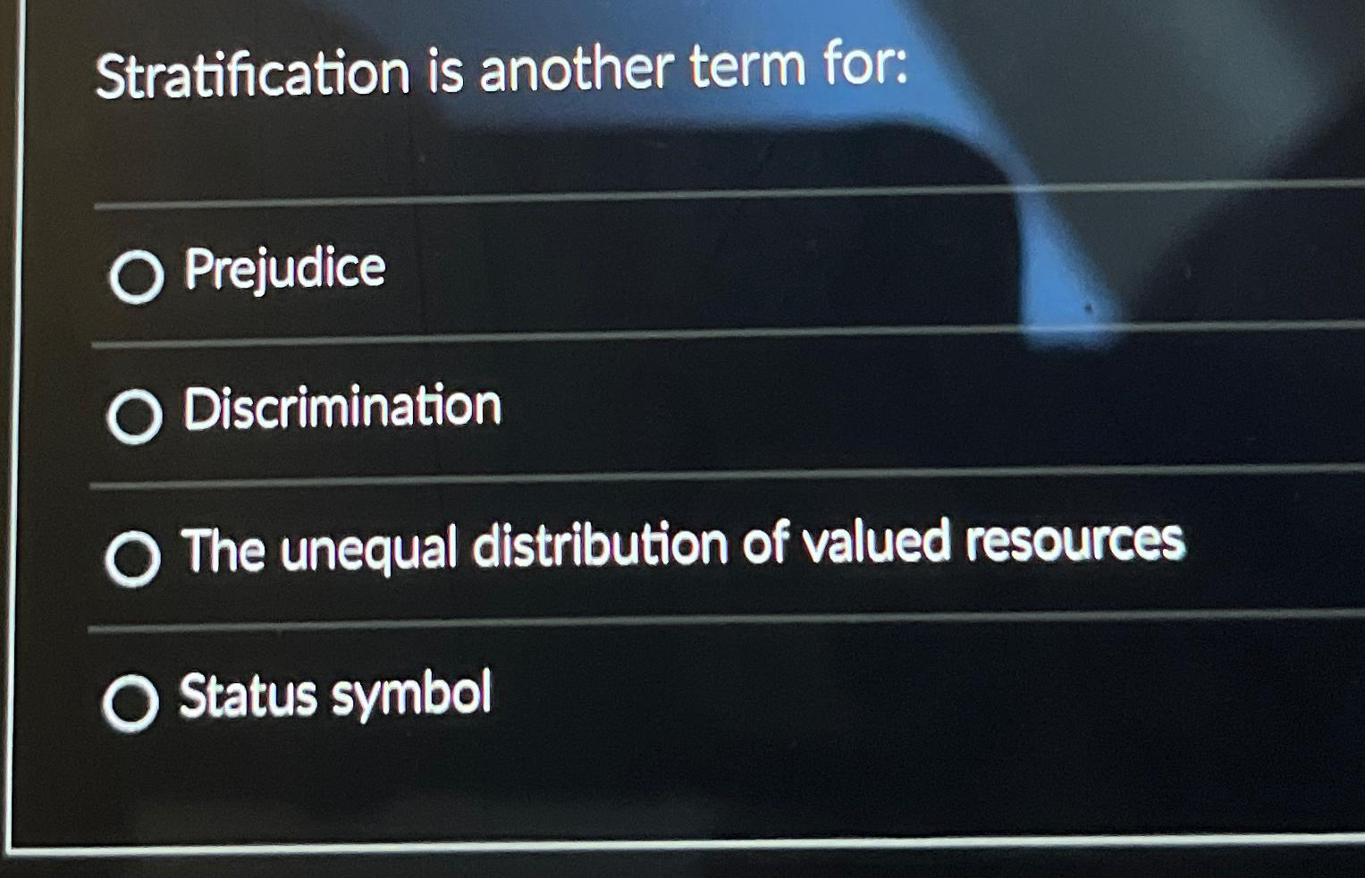 Solved Stratification is another term | Chegg.com