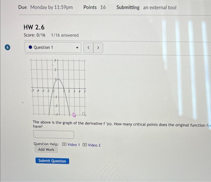 Solved Due Monday by 11:59pm Points 16 Submitting an | Chegg.com