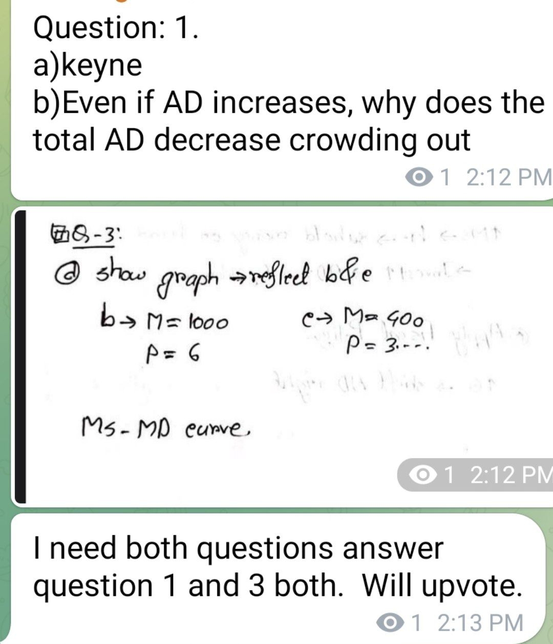 Question: 1.a)keyneb)Even if AD increases, why does | Chegg.com