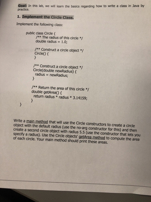 Solved Goal: In this lab, we will learn the basics regarding | Chegg.com