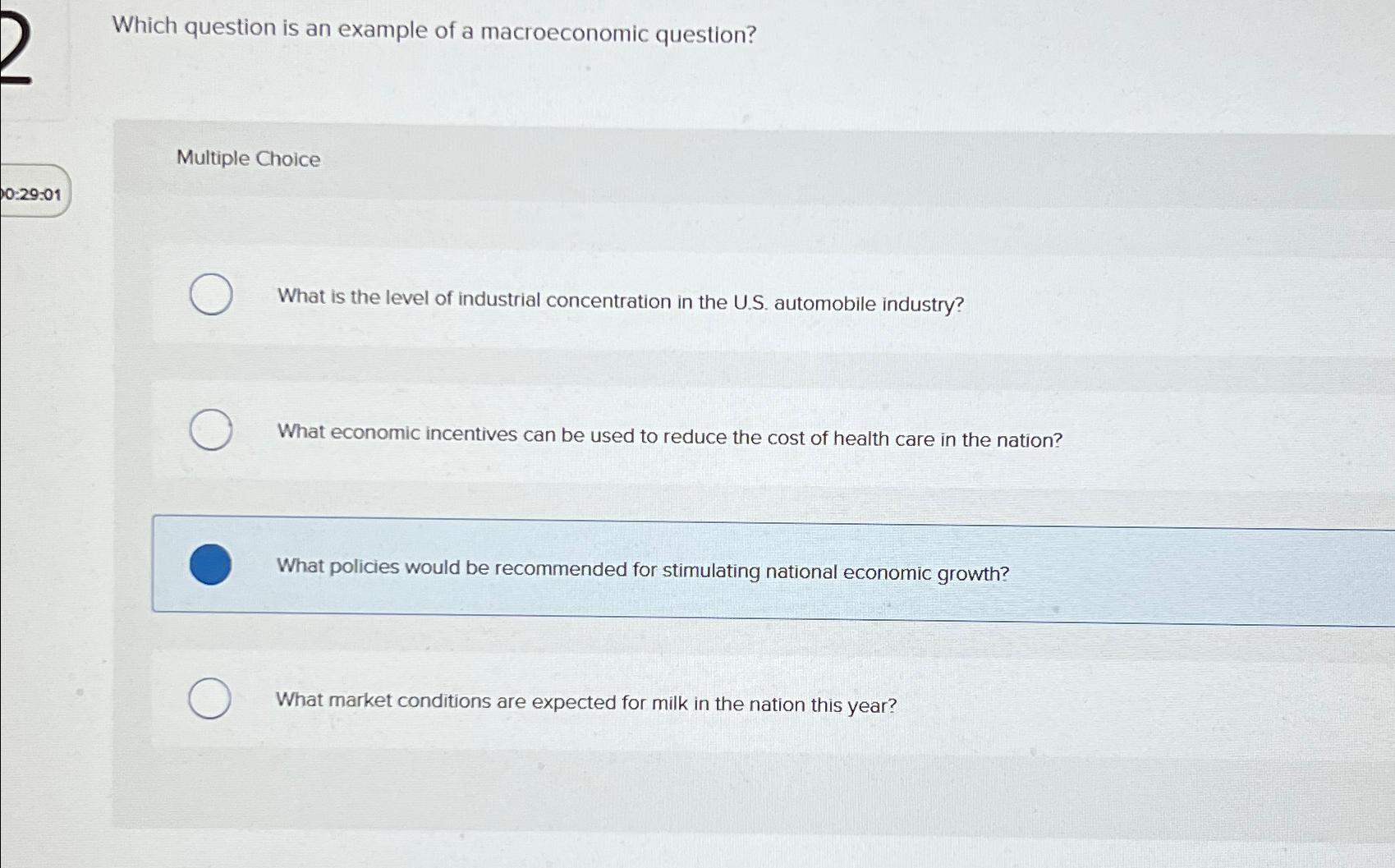 Solved Which question is an example of a macroeconomic | Chegg.com