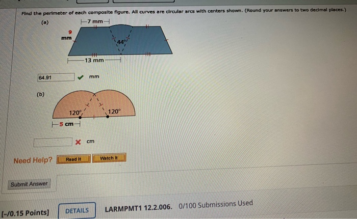 Solved Find the perimeter of each composite figure. All | Chegg.com