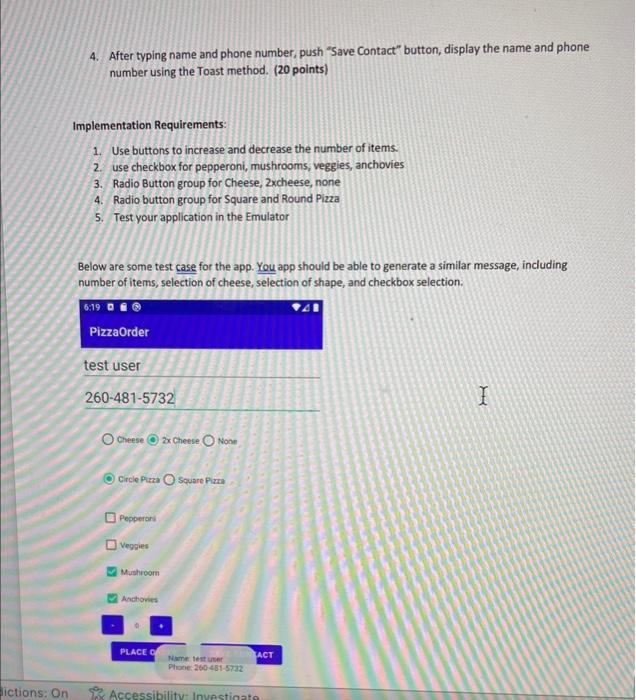 Solved Please implement a PIZZA ORDERING Android | Chegg.com