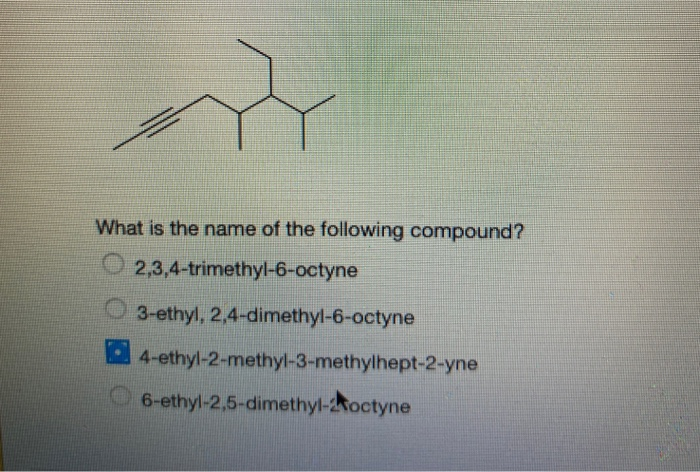 Solved What is the name of the following compound? O | Chegg.com