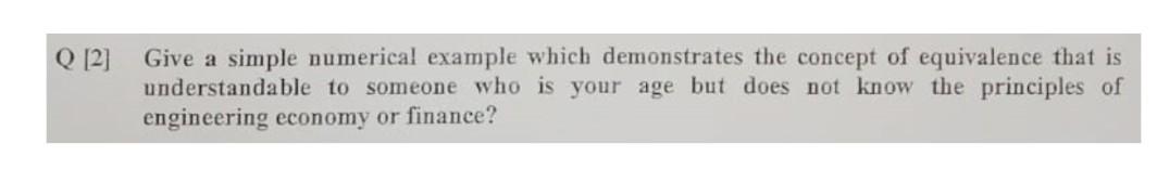 Solved Q [2] Give a simple numerical example which | Chegg.com