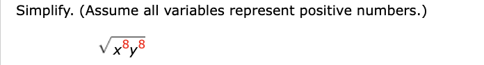 Solved Simplify. (Assume all variables represent positive | Chegg.com
