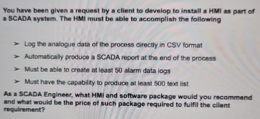 Solved You have been given a request by a client to develop | Chegg.com