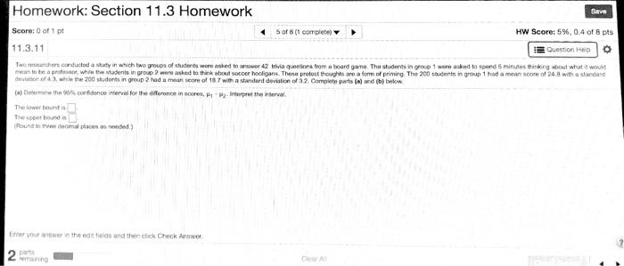 Solved Homework Section 11 3 Homework Save Score 0 Of 1 Pt