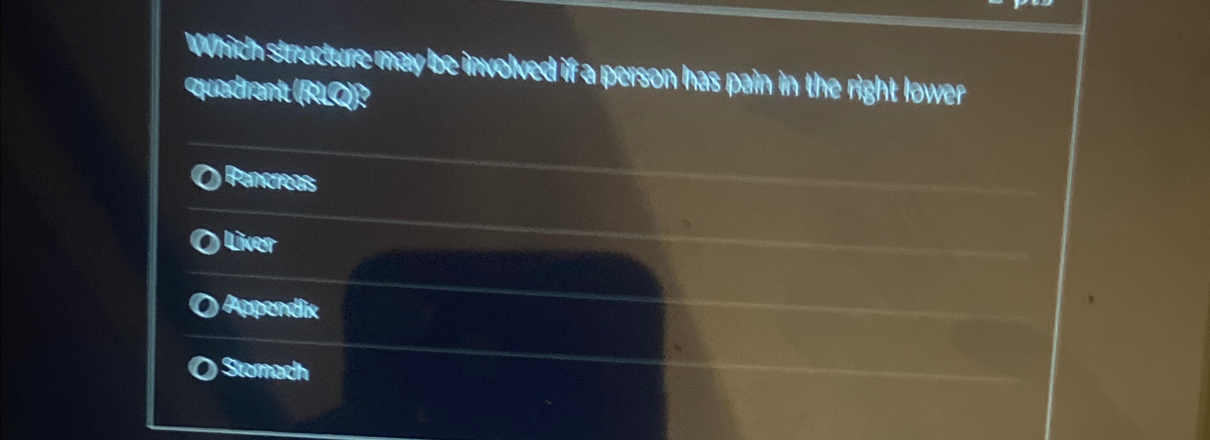 Solved Whith structure may be involved if a parson has pahin | Chegg.com