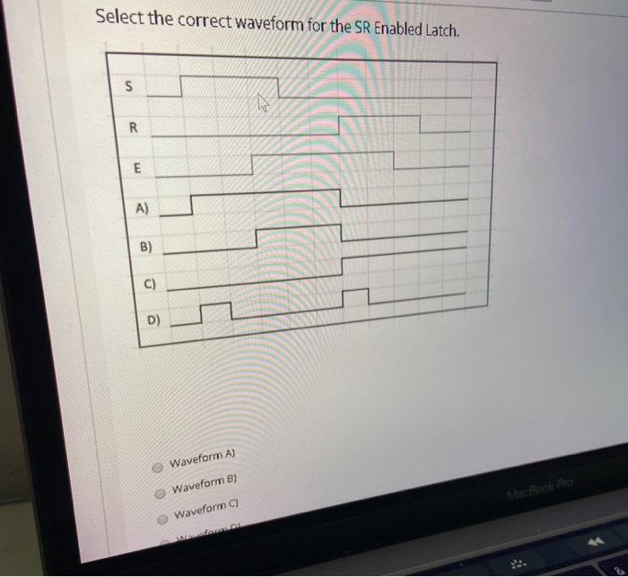 Solved Select the correct waveform for the SR Enabled Latch. | Chegg.com