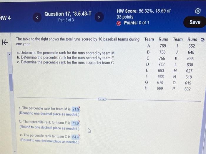 Solved HW 4 - Q17 Please help me solve the 3 parts. I | Chegg.com