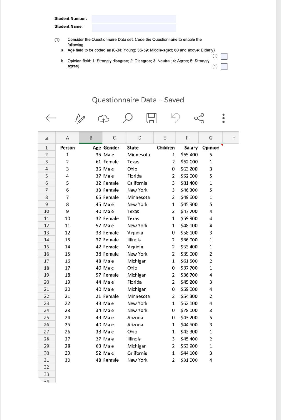 Solved Student Number:Student Name:(1) ﻿Consider the | Chegg.com